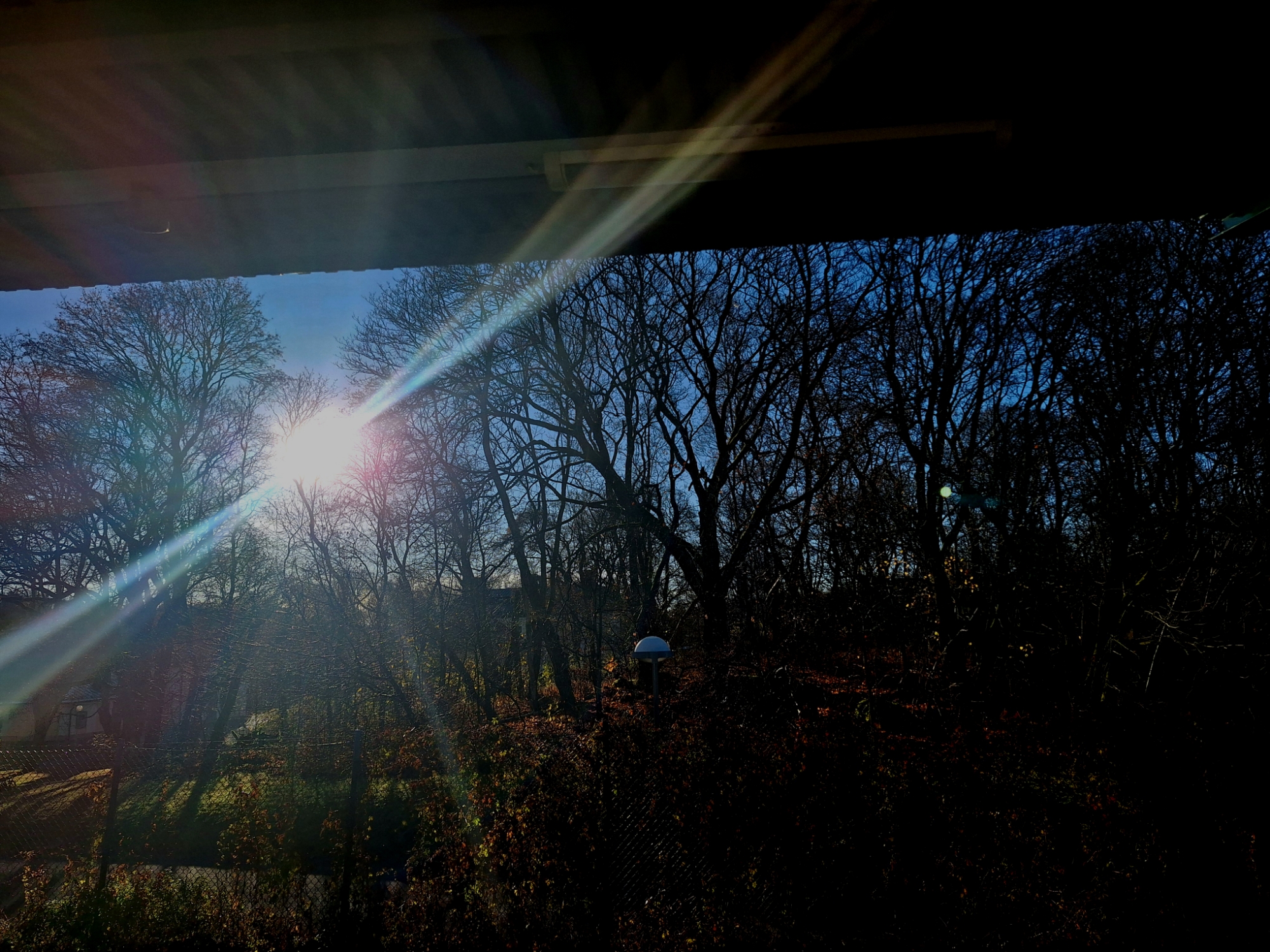 Underneath the platform roof. | Yolanda and her creative scream